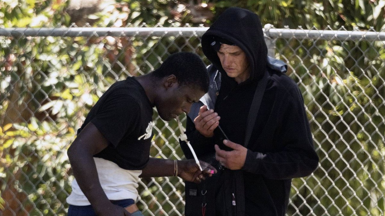 Drug-infested park that LA's Mayor Karen Bass wants kids to play in ...