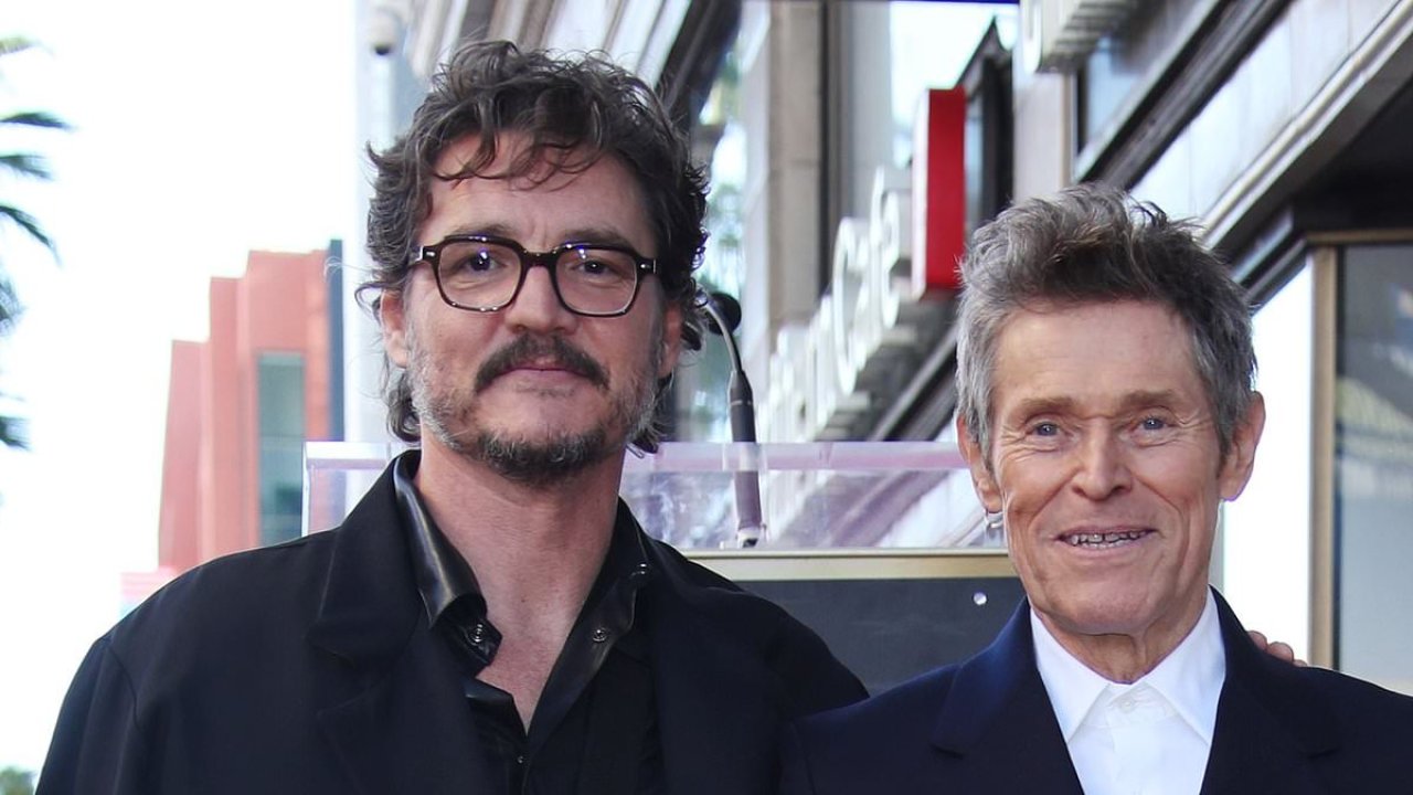 Pedro Pascal goes viral for 'creepy' touching of Willem Dafoe's wife ...