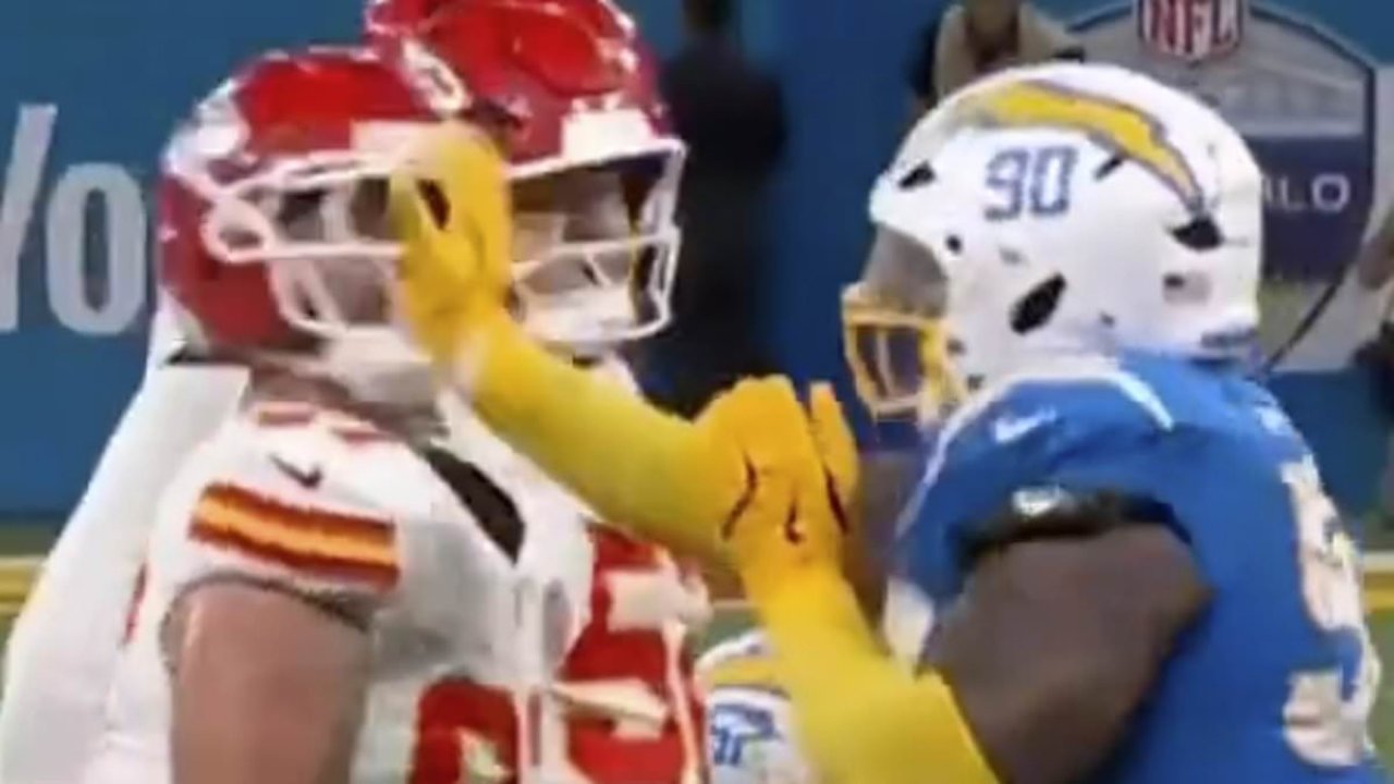 Chargers star who smacked Travis Kelce in the face is finally punished ...
