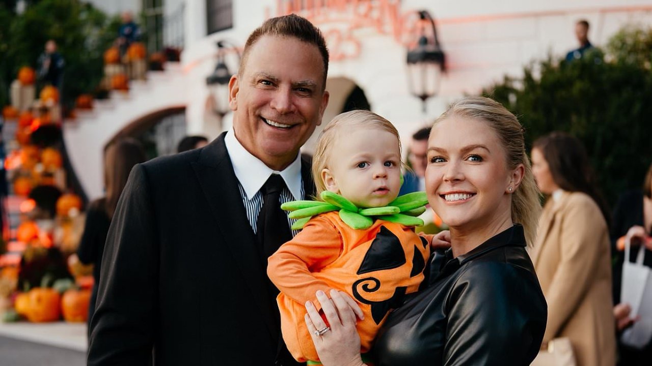 Karoline Leavitt hides husband's face after airbrushing allegations ...