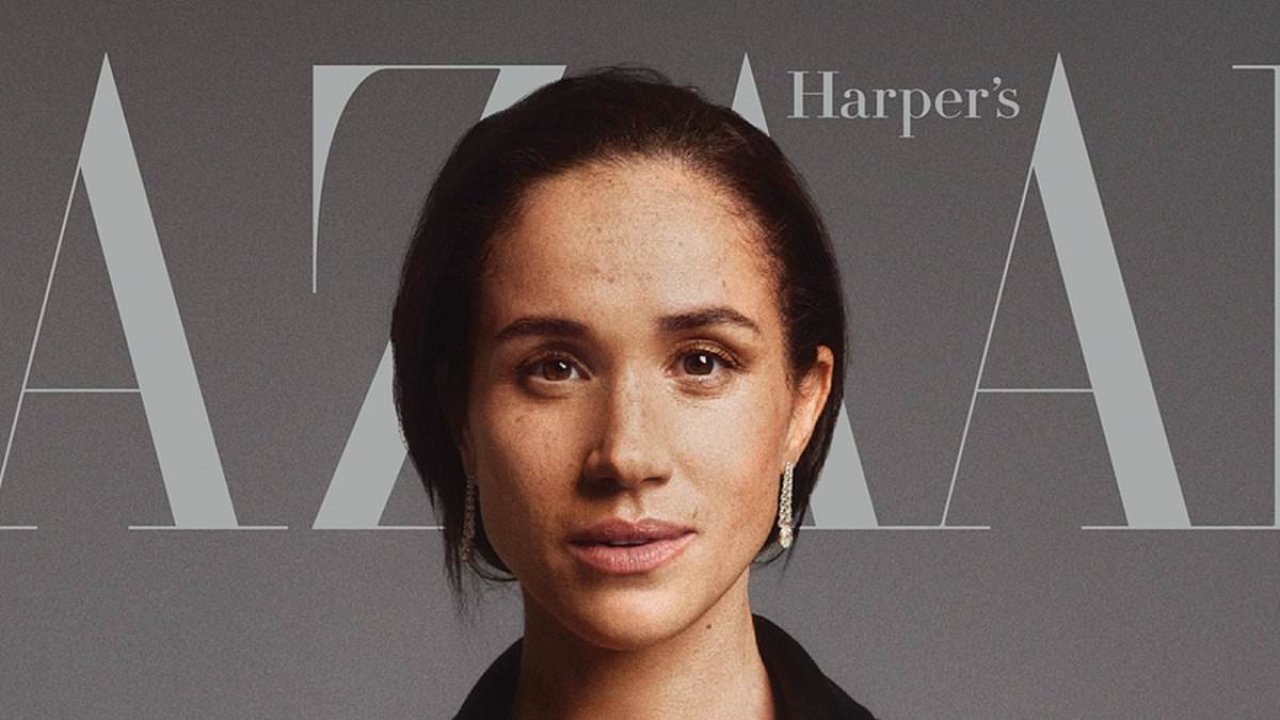 Meghan Markle goes barefaced as she poses on cover of Harper's Bazaar ...