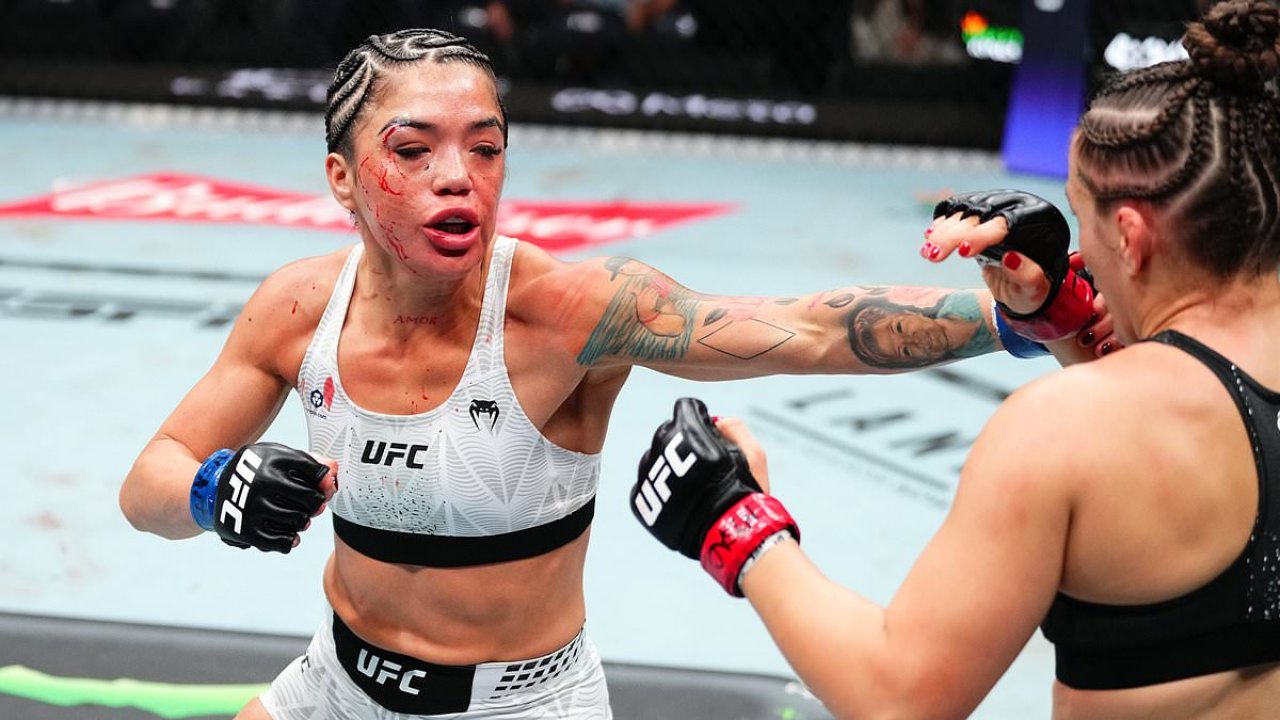 Stunning UFC star left unrecognizable after brutal bloody defeat ...