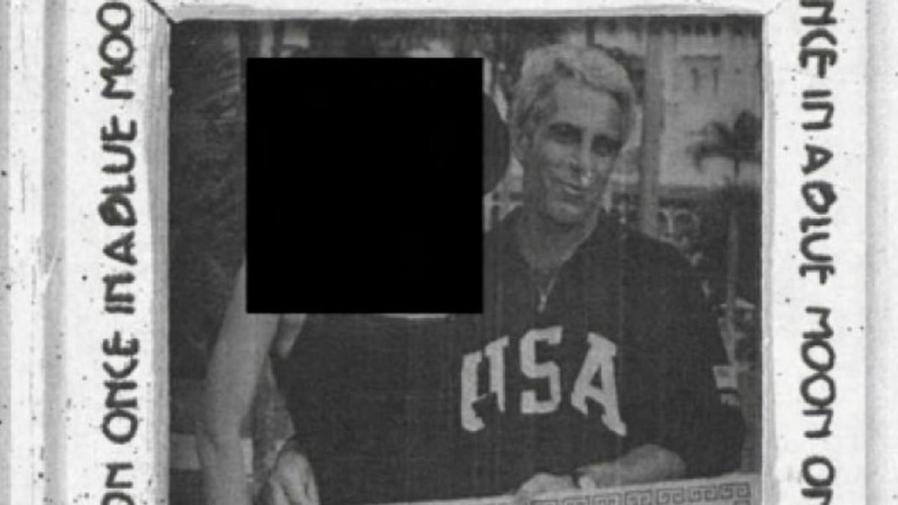 Jeffrey Epstein with mystery woman clutches giant check from Trump ...