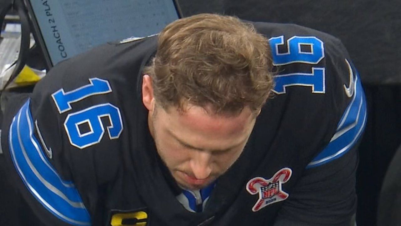 Lions star Jared Goff baffles fans with bizarre 'sunburned' mark ...