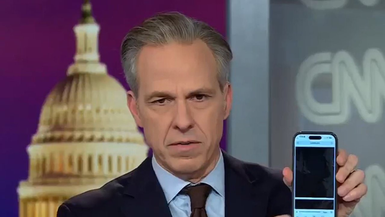 Stunned Jake Tapper scrolls through redactions in Epstein files on air ...