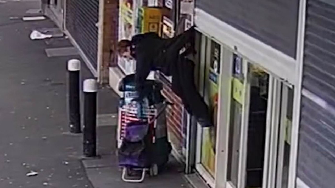 Gran who went viral after being hoisted in the air by shutters dies ...